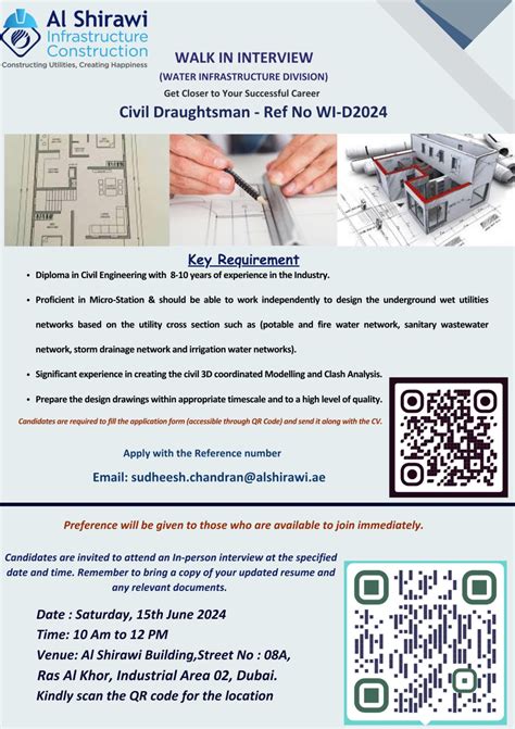 Rajesh Pillai On Linkedin Join Our Water Infrastructure Team Walk In Interviews For Draughtsman…