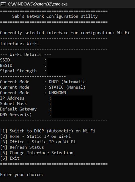 Github Sabrishvnetwork Config Utility A Windows Batch Script That Automates Switching