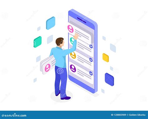 Isometric Ux App Development And Holding Smartphone User Experience