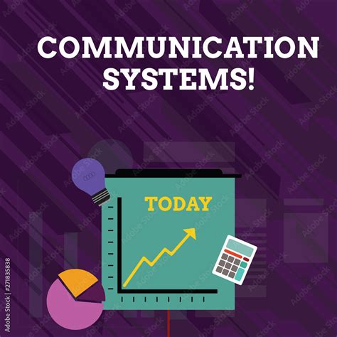 Conceptual Hand Writing Showing Communication Systems Concept Meaning Flow Of Information Use