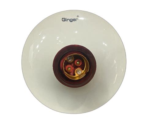 Polycarbonate Ginger Button Holder Round Plate Red For Electrical