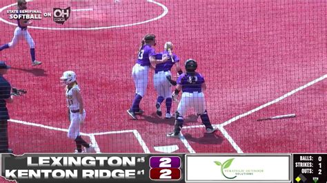 5 Lexington 24 3 Vs 1 Kenton Ridge 30 0 Division 4 State Semifinal Softball For The