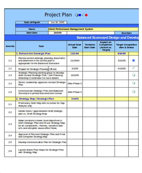 Tracking Strategic Plan Progress Template