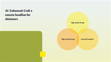 클리어 벤 다이어그램 슬라이드 템플릿 Presentationsai