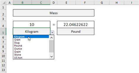 convert kg to lbs in excel step by step tutorial