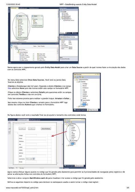 Wpf Databinding Com Entity Data Model Tecnologia Da Informação