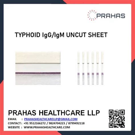 Prahas Typhoid Iggigm Uncutsheet For Rapid Test At ₹ 700piece In Vadodara