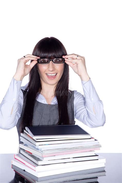 Woman With Reading Glasses Stock Image Image Of Portrait 38751541