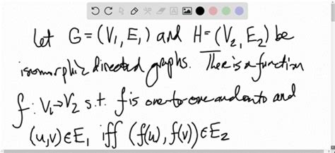 SOLVED Show That If G And H Are Isomorphic Directed Graphs Then The Converses Of G And H