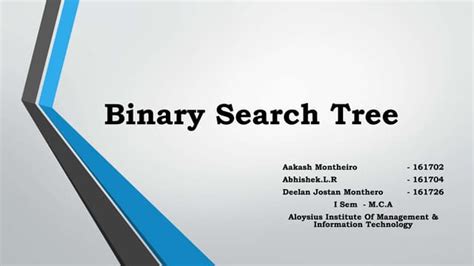 Binary Search Tree Pptx