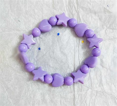 Kawaii Kandi Pastel Goth Heart Star Bracelets Etsy