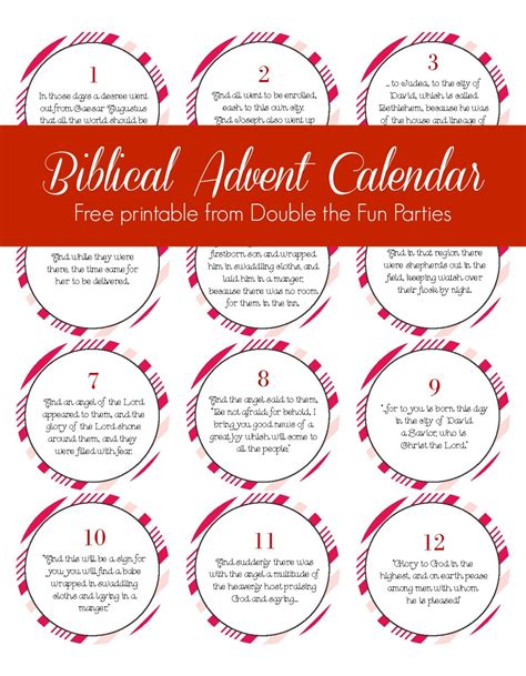Free Printable Advent Calendar Scriptures