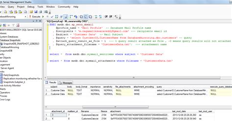 It Journey Sending Query Output Using Sql Server Database Mail