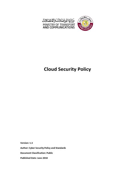 Cs Csps Cloud Security Policy Eng V13 Pdf Cloud Computing Software As A Service