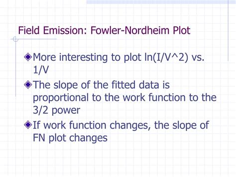 Ppt Field Emission Measurements From Cesiated Titanium And Stainless