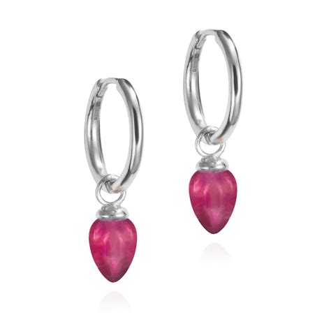 Sterling Silver Ruby Pendulum Earrings Snyder Jewelers