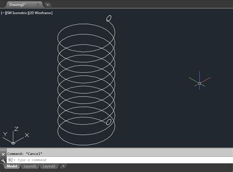 MEMBUAT SPRING DI AUTOCAD