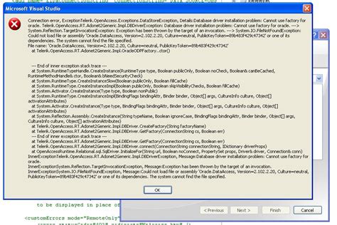 Oracle Connectivity Problem In Data Access Formerly Openaccess Orm Databases And Data Types