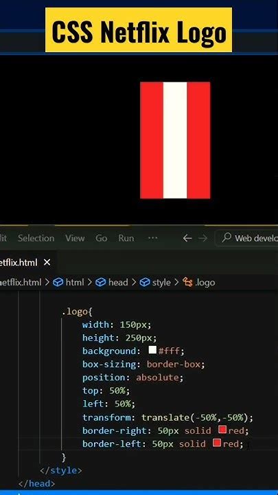 Design Netflix Logo Using Css Shorts Coding Css Youtube