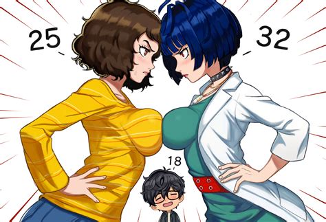 Amamiya Ren Kawakami Sadayo And Takemi Tae Persona And More Drawn By Neggoartz Danbooru