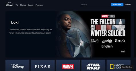 Disney Hotstar Clone Codesandbox