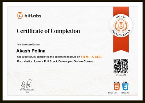 Akash Polina On Linkedin Bitlabs Html Css Coursecompletion Throwback