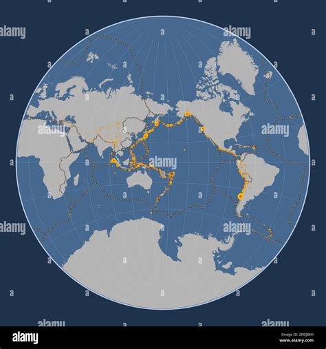 Shape Of The New Hebrides Tectonic Plate On The Solid Contour Map In The Lagrange Projection