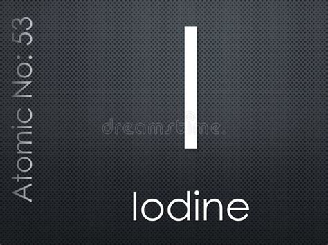 Iodine Element From The Periodic Table Series Metallic Icon Set On