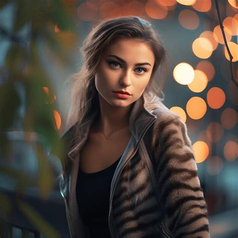 Premium Photo Portrait Of A Girl With Cat Eyes