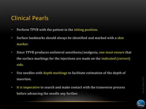 Ultrasound Guided Thoracic Paravertebral Block Pptx