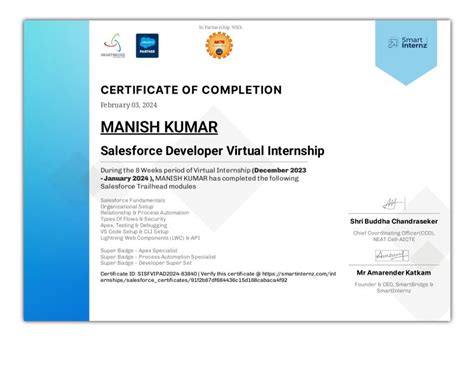 Smartinternz Salesforce Salesforcedeveloper Salesforcecertified Trailhead