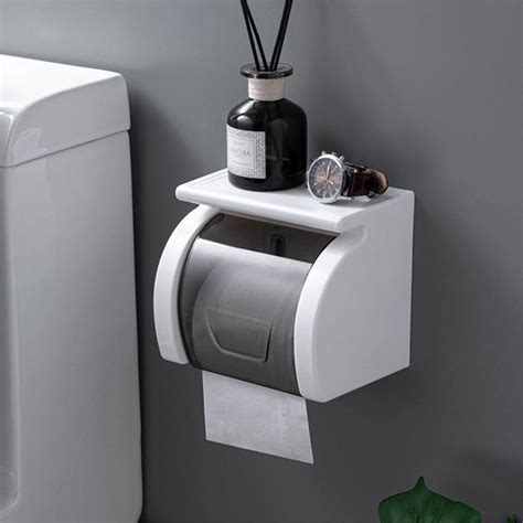 Ibergrif Mk34052b Black Chrome Toilet Roll Holder Wall Mounted Self