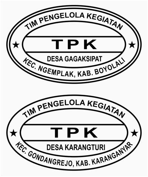 Contoh Design Cap Stempel Tim Pengelola Kegiatan Tpk Contoh Stempelcontoh Stempel Contoh