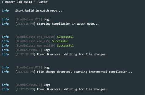 Feature Improve The Logs Of Modernjs Module Watch Mode · Issue