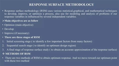 Response Surface Methodologypptx Science