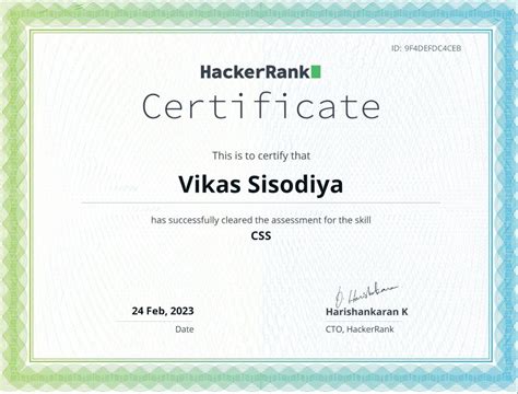 vikas sisodiya on linkedin hackerrank css