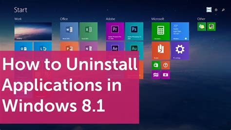 How To Uninstall Applications In Windows 81 Youtube