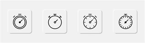Premium Vector Stopwatch Icon Set Timer Line Icon Stopwatch Symbol