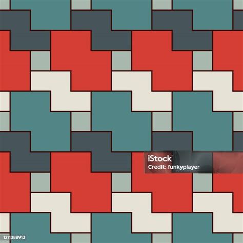 간단한 기하학적 장식과 원활한 패턴 반복 퍼즐 모자이크 추상적 인 배경 개성 개념에 대한 스톡 벡터 아트 및 기타 이미지 개성 개념 그래픽 프린트 기하 도형 Istock
