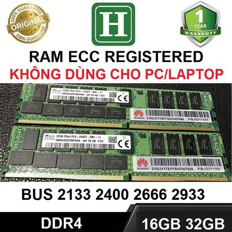 Ram Server DDR4 32GB, 16GB, 8GB ECC REG bus 2933, 2666, 2400, 2133 ถอด ...