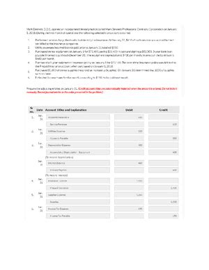 Chapter 1 Wiley Plus Homework Questions Chapter 1 WileyPlus Reading Questions BE1 5 BE1 7