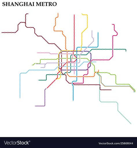 Map Metro Subway Royalty Free Vector Image Vectorstock