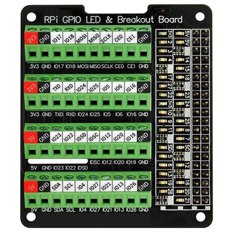 ⚕rpi Gpio Status Led And Terminal Block Burst Caps For Raspberry Pi A