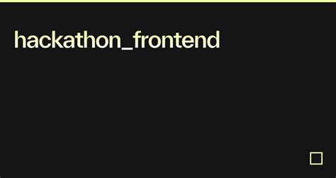 Hackathonfrontend Codesandbox