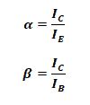 Bipolar Junction Transistor BJT Formulas And Equations
