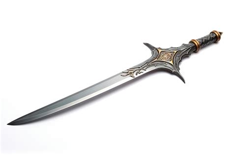 Premium Ai Image White Background Isolated Sword