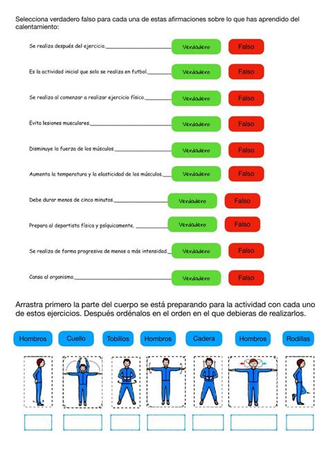 EducaciÓn FÍsic Free Interactive Worksheets 6320698