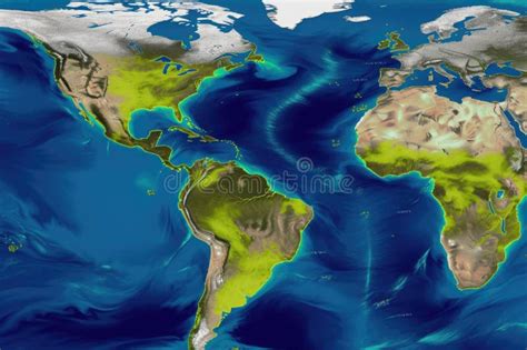 World Map With Weather Forecast Application Generative AI Stock