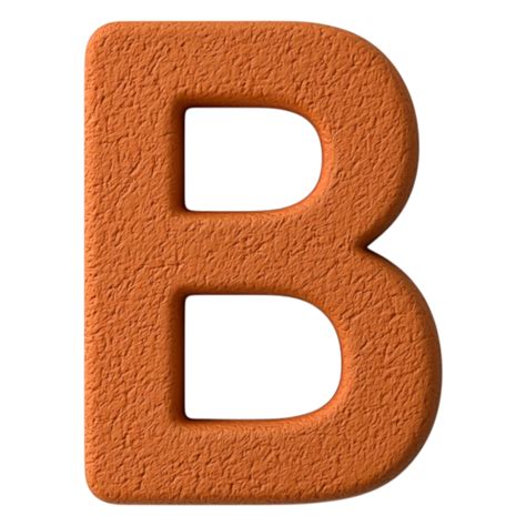 Orange Textured Letter B For Creative Projects 56099850 Png