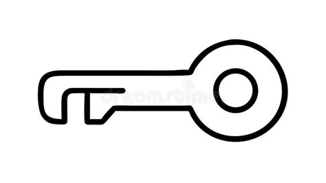 Simple Key Access Security Tool Icon Vector Design Generative Ai Stock